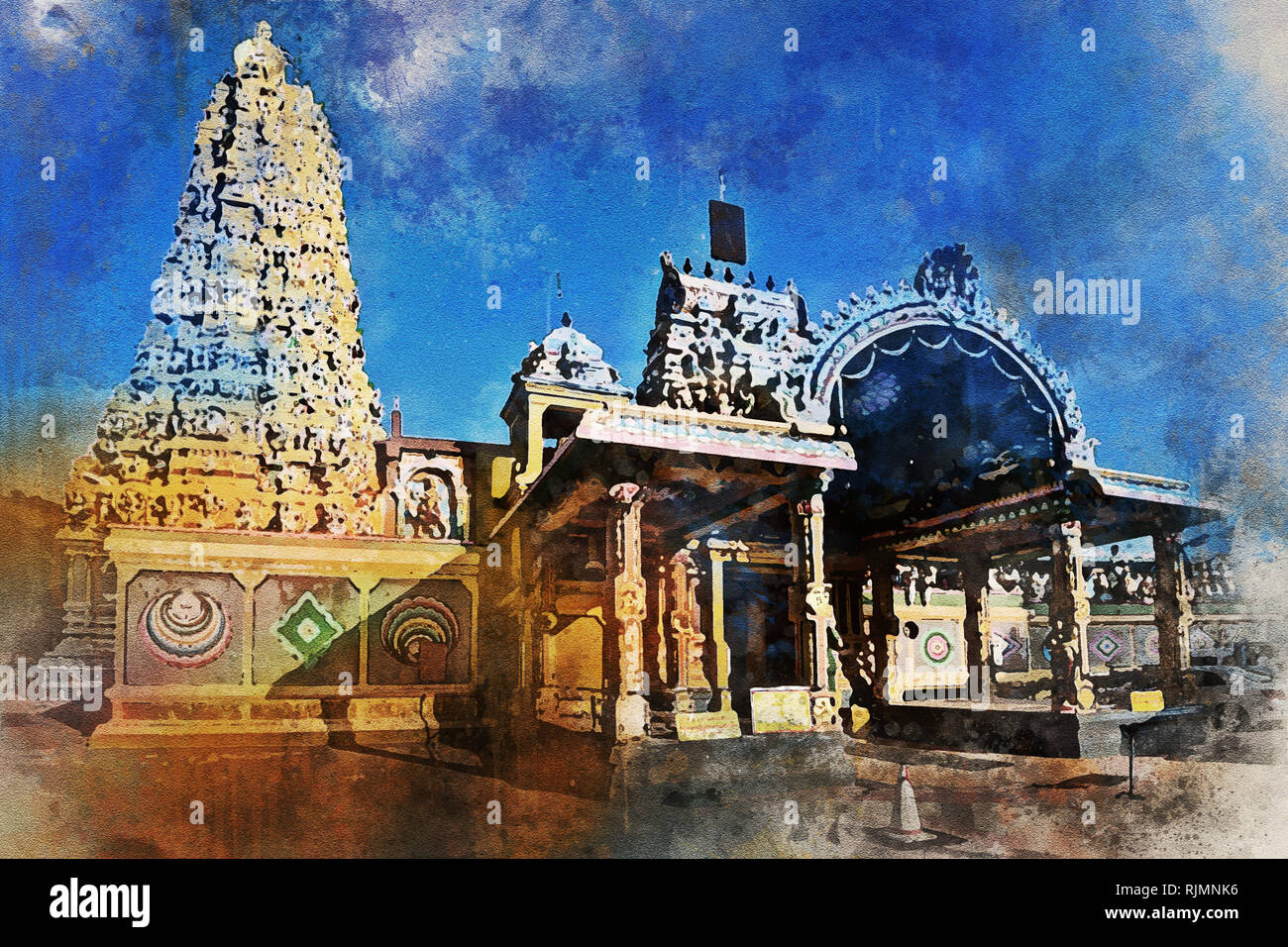 Hindu temple Sri Muthumariamman Thevasthanam in Matale Stock Photo - Alamy