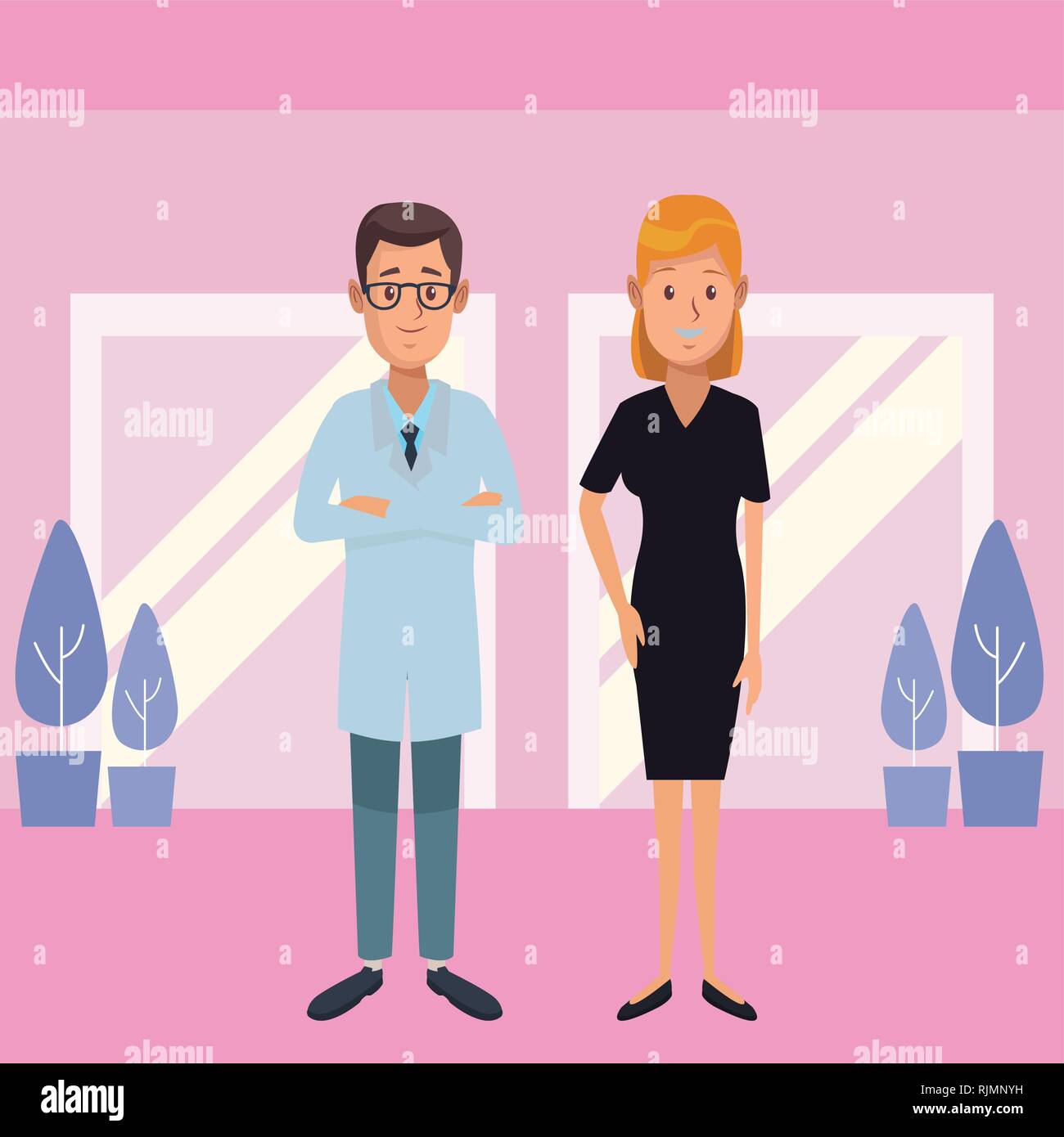 labor day couple cartoon Stock Vector Image & Art - Alamy