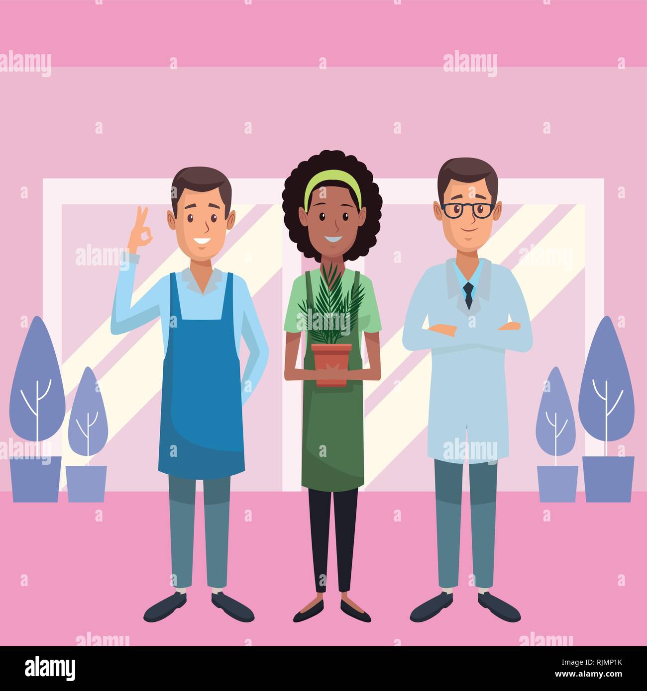 labor day professional people cartoon Stock Vector Image & Art - Alamy