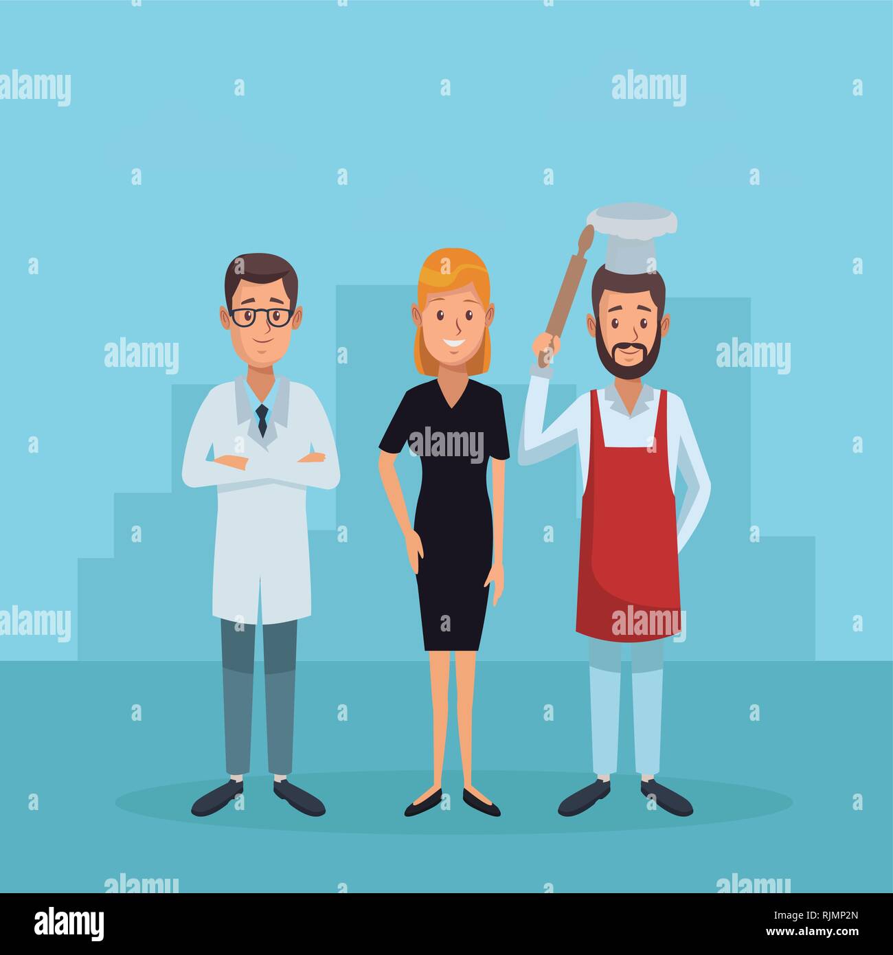 labor day professional people cartoon Stock Vector Image & Art - Alamy