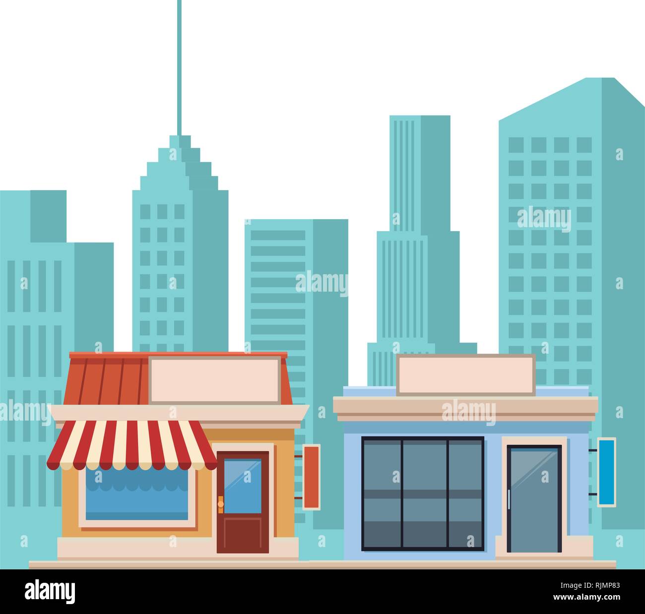 shopping stores cartoon Stock Vector Image & Art - Alamy