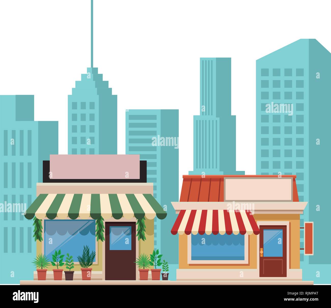 shopping stores cartoon Stock Vector Image & Art - Alamy