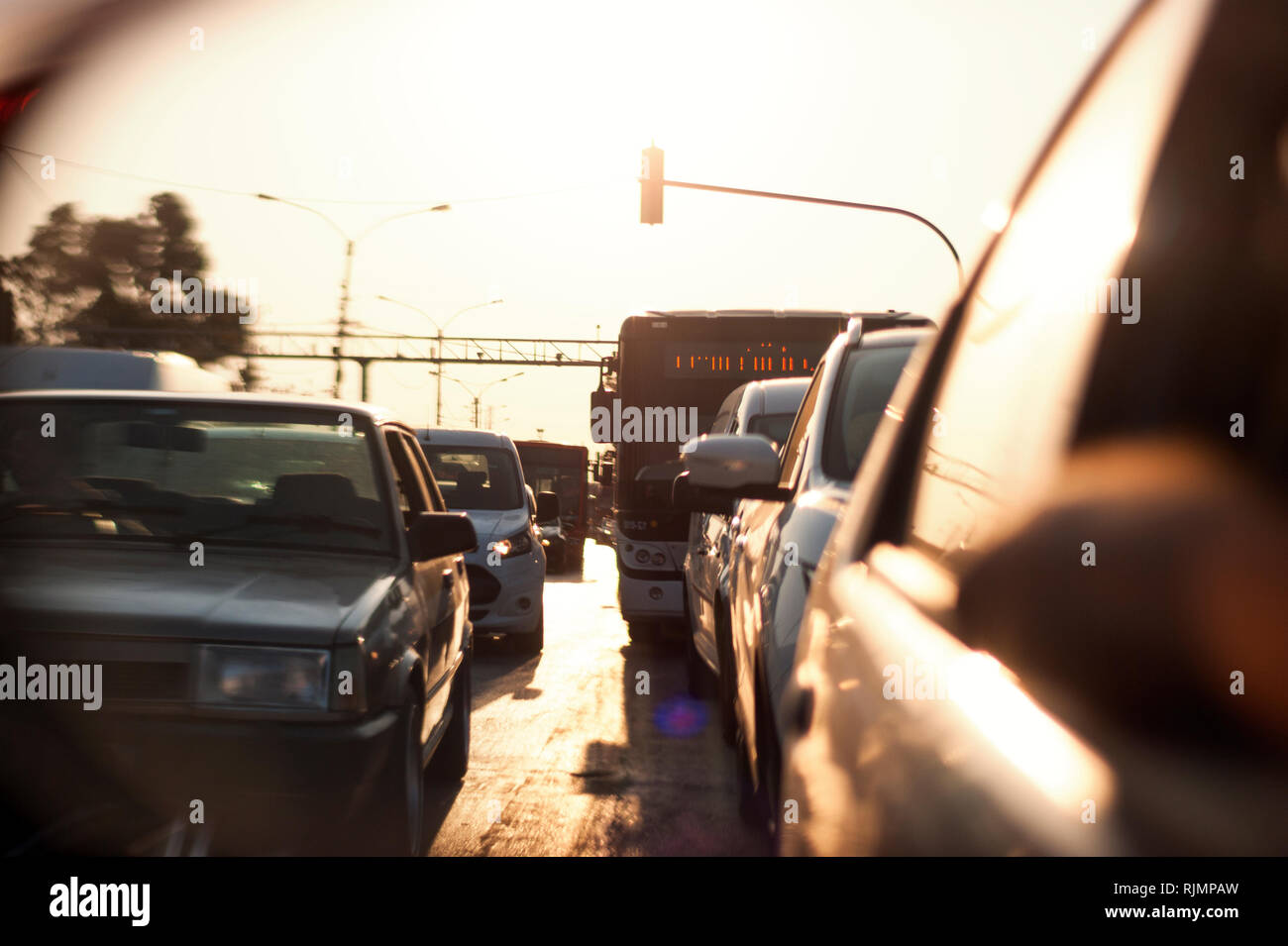Rear view mirror bus hi-res stock photography and images - Alamy