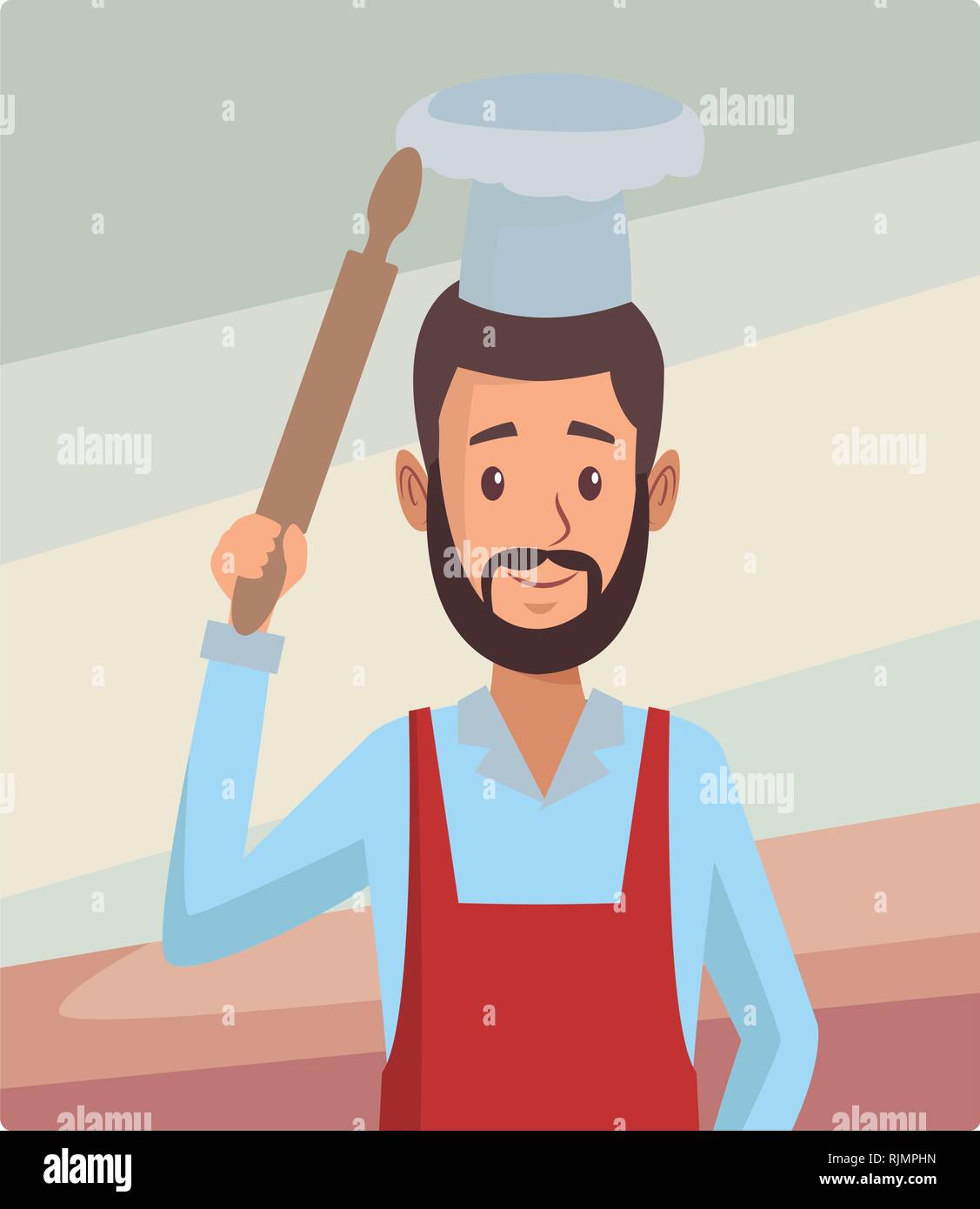 bakery baker cartoon Stock Vector Image & Art - Alamy