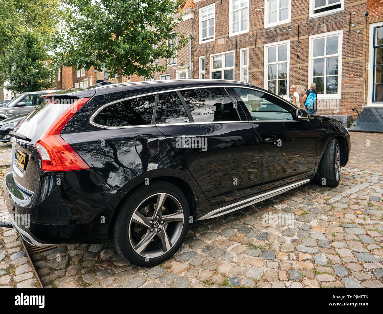 VEERE, NETHERLANDS - AUG 25, 2018: Luxury Volvo XC black car parked on ...