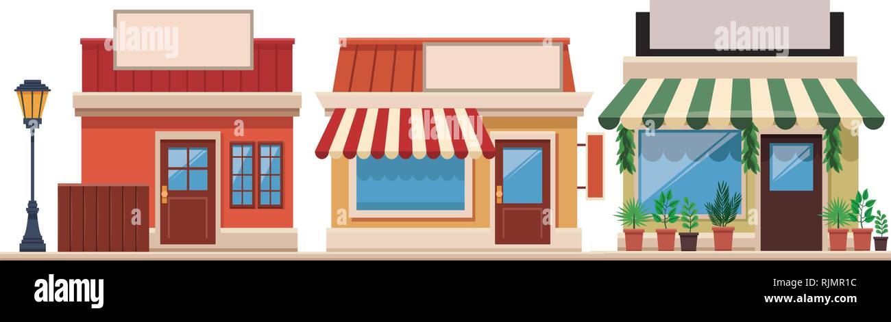 shopping stores cartoon Stock Vector Image & Art - Alamy