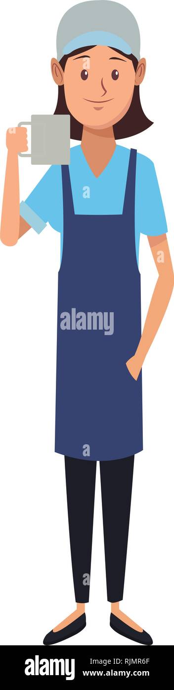 restaurant waitress cartoon Stock Vector Image & Art - Alamy