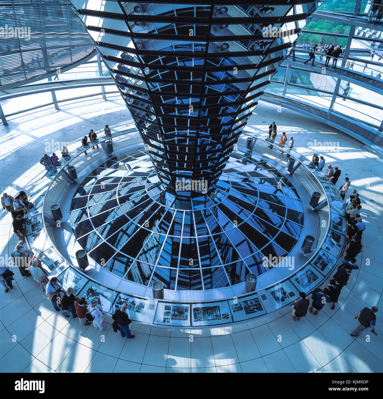 The large glass dome at the very top of the Reichstag has a 360-degree ...