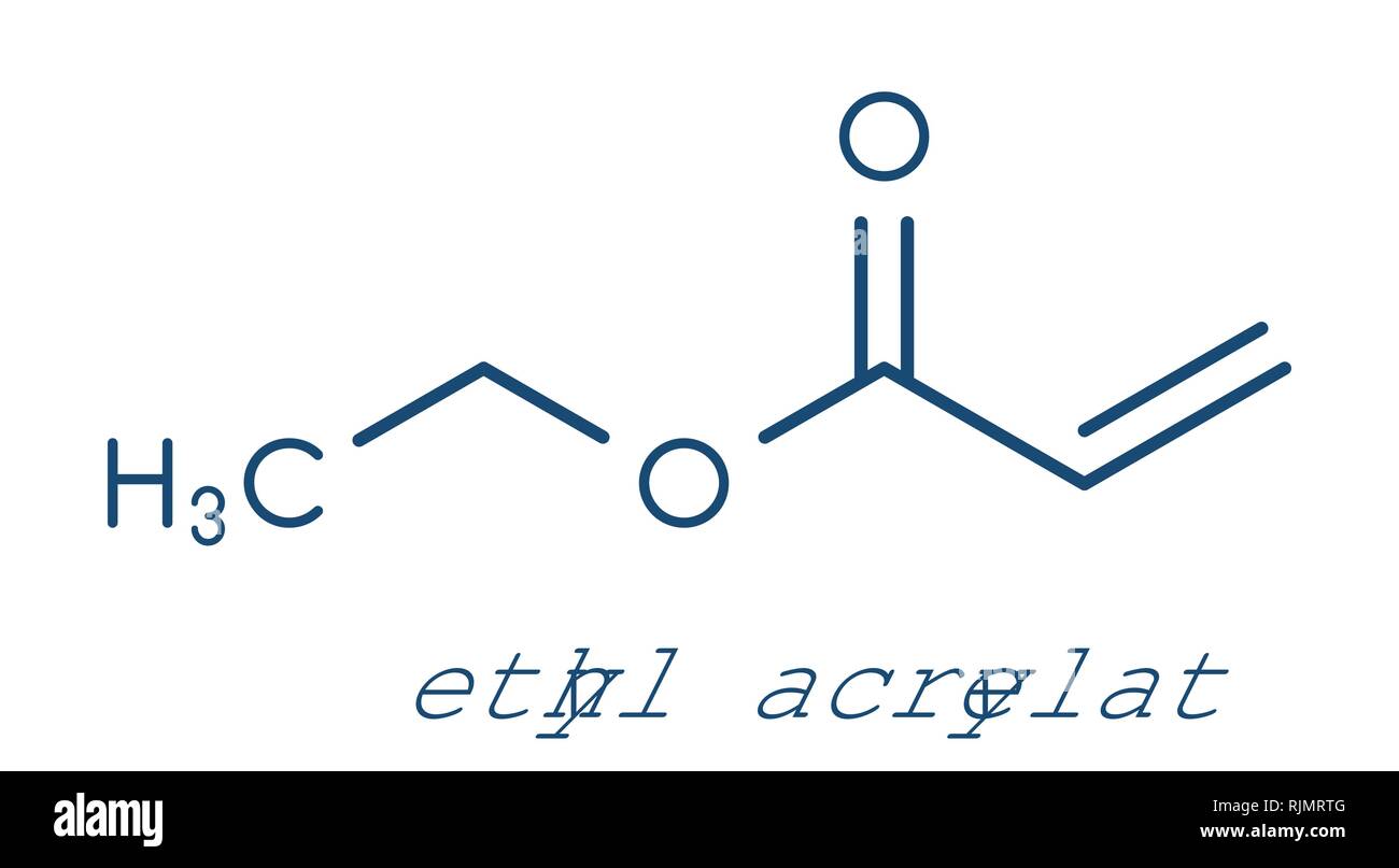 Ethyl acrylate molecule. Skeletal formula Stock Vector Image & Art - Alamy