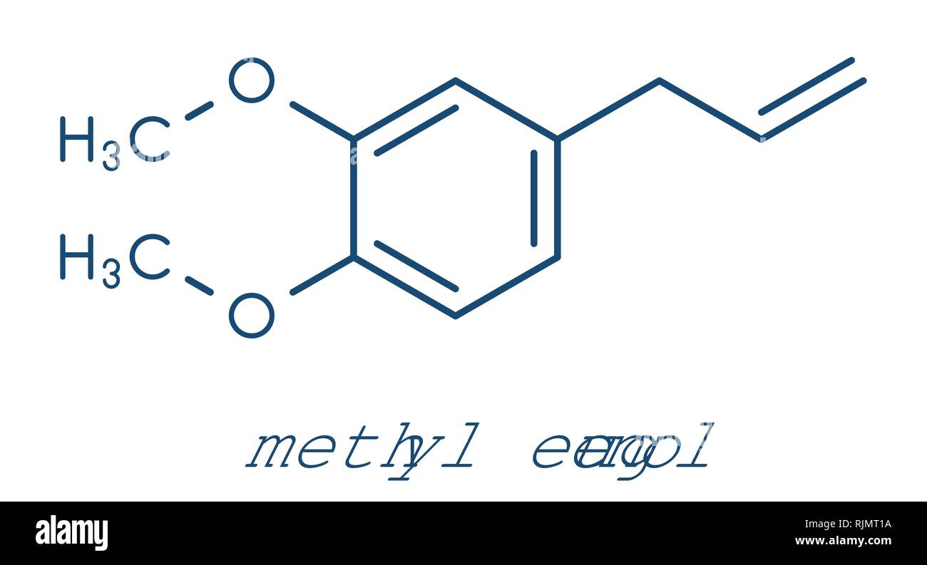 Methyl eugenol molecule. Skeletal formula Stock Vector Image & Art - Alamy