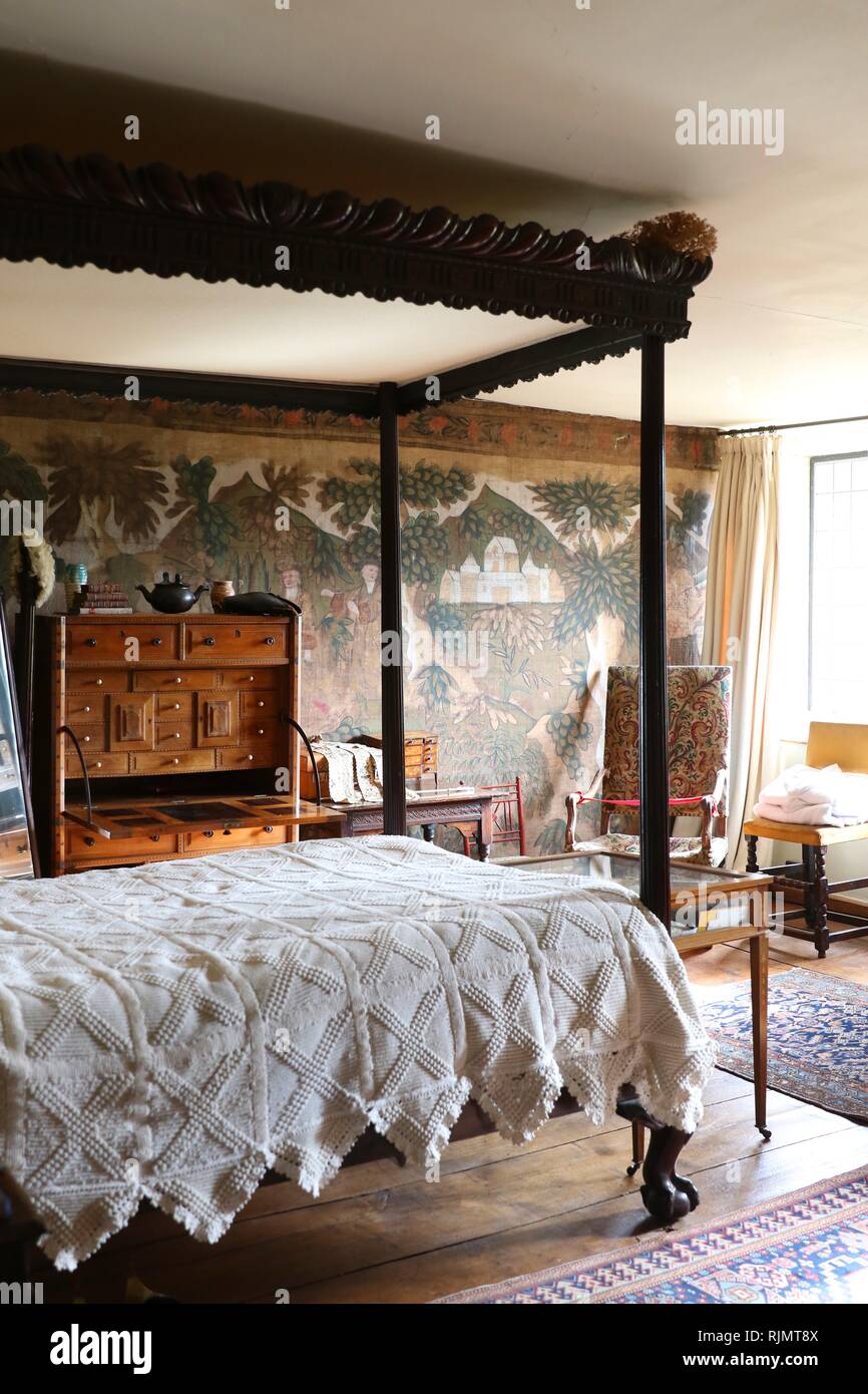 Interiors of Owlpen Manor, the grade 1 listed Tudor country house in ...