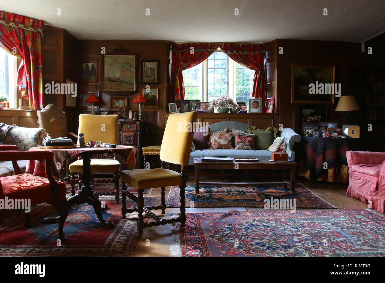 Interiors of Owlpen Manor, the grade 1 listed Tudor country house in ...