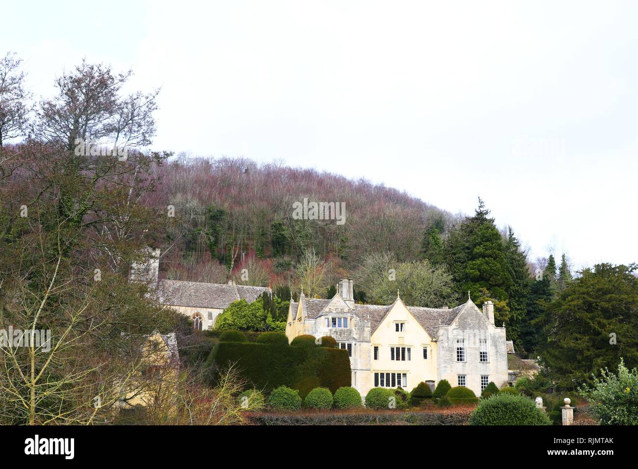 Owlpen Manor, the grade 1 listed Tudor country house in the village of ...