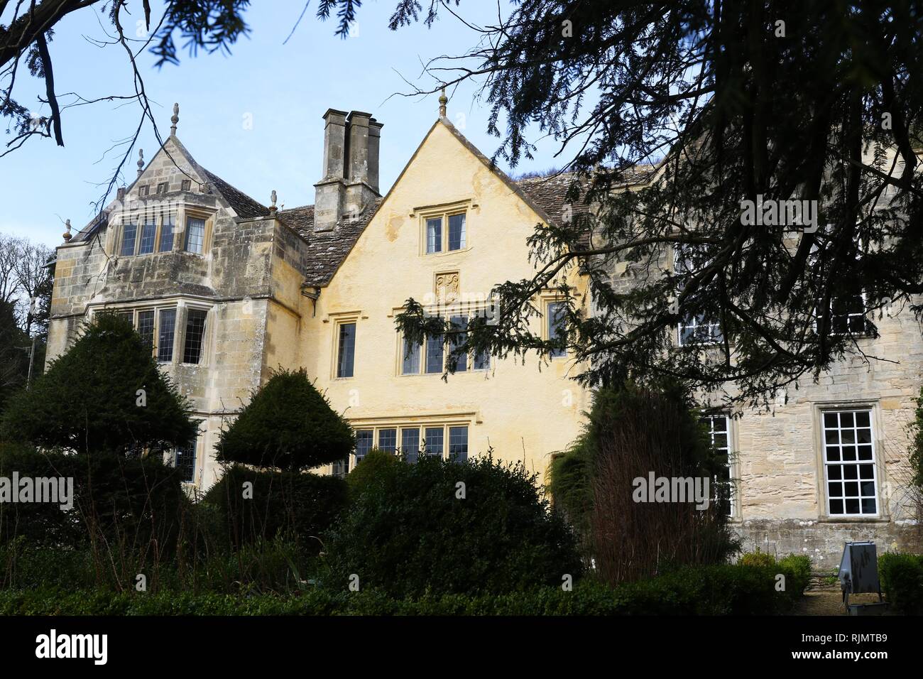 Owlpen Manor, the grade 1 listed Tudor country house in the village of ...