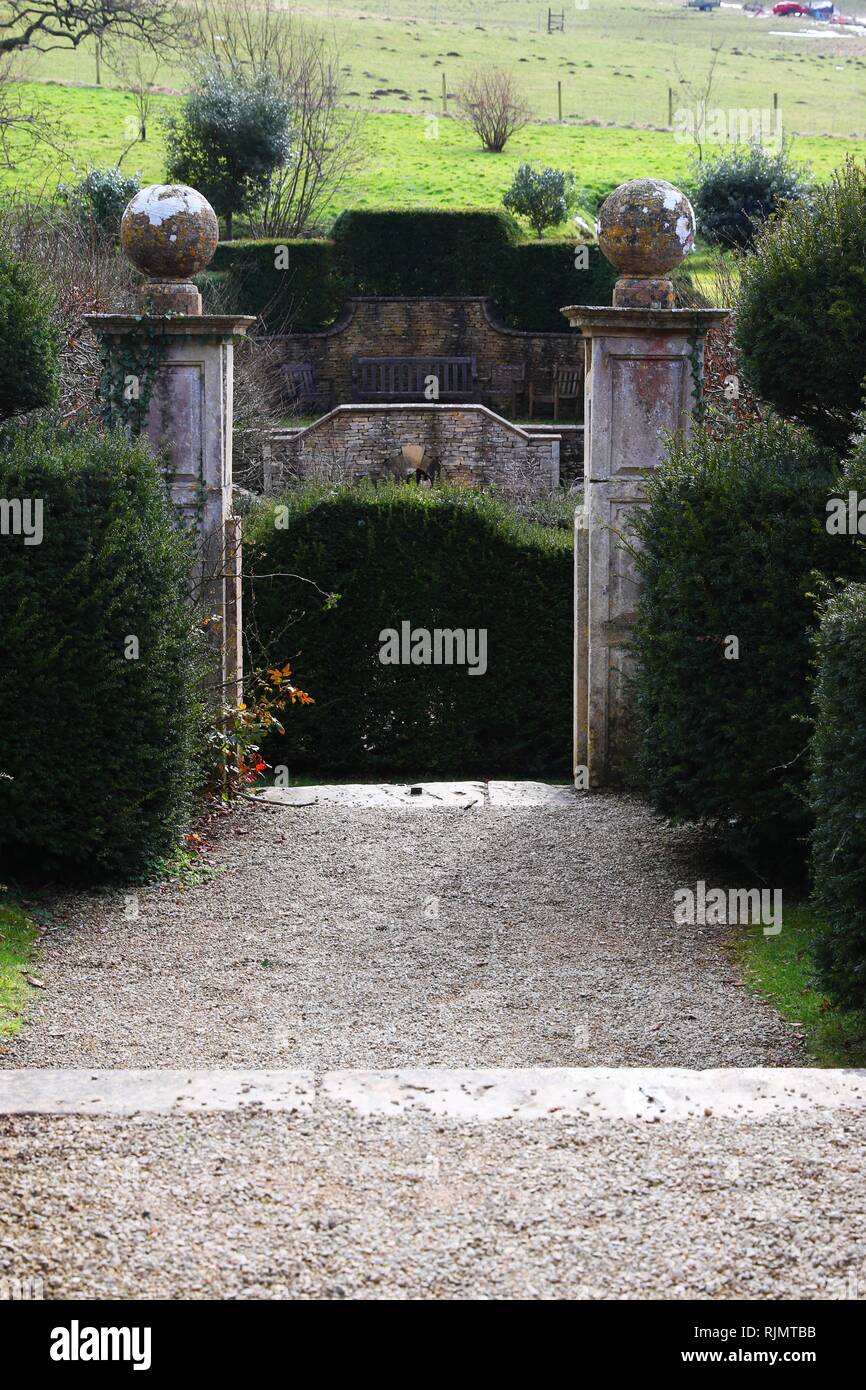 Owlpen Manor, the grade 1 listed Tudor country house in the village of ...