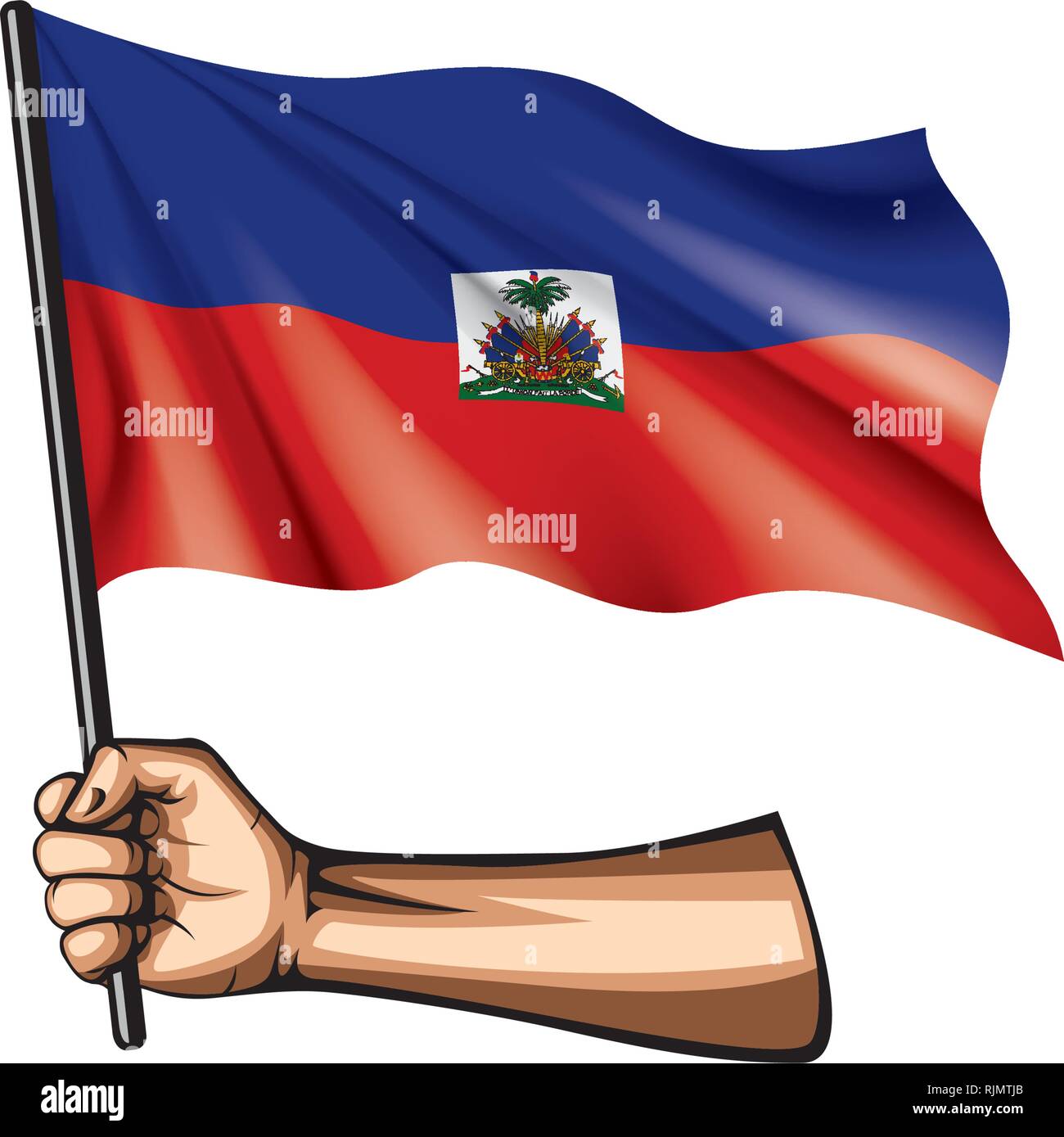 Haitian Flag Symbol Vector