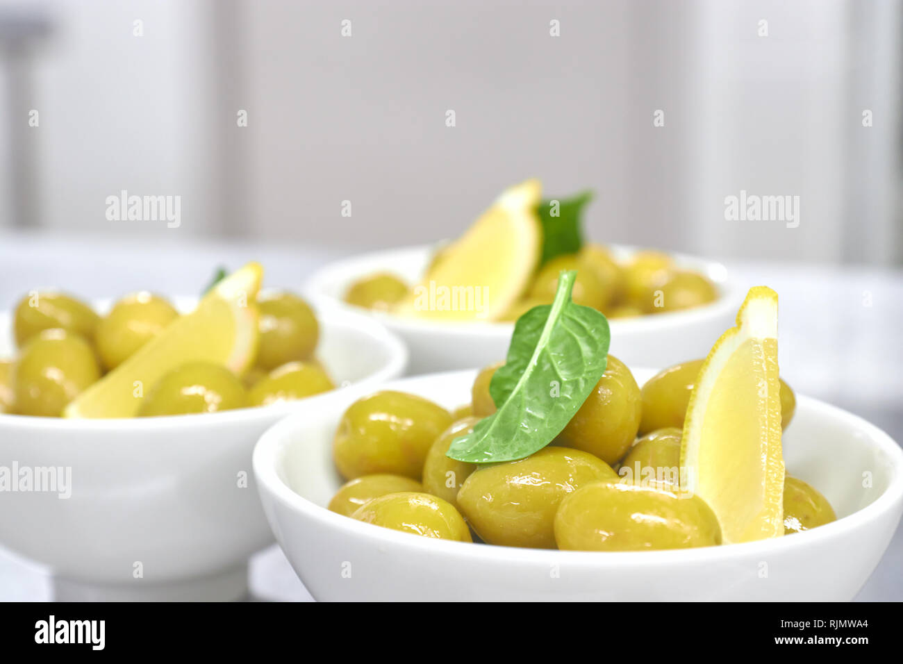 Whole green greek olives hi-res stock photography and images - Alamy