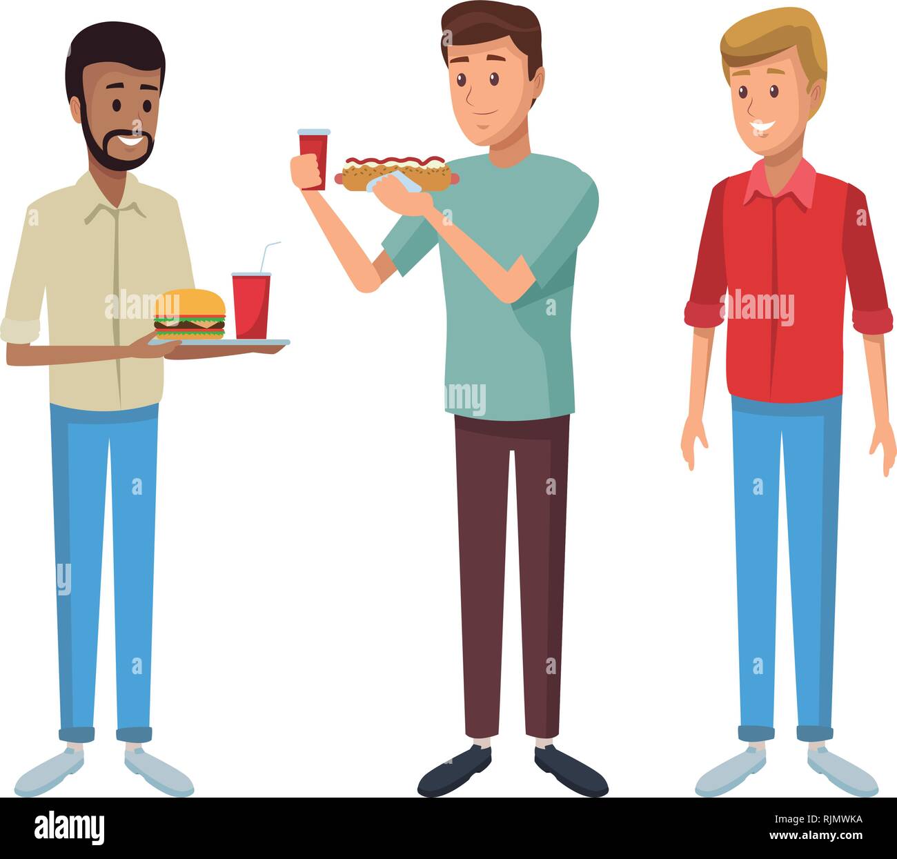 young men cartoon Stock Vector Image & Art - Alamy