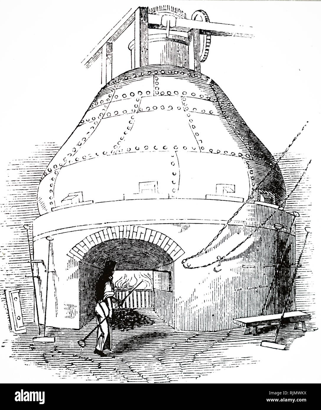 An engraving depicting a wash still, containing about 20,000 gallons ...