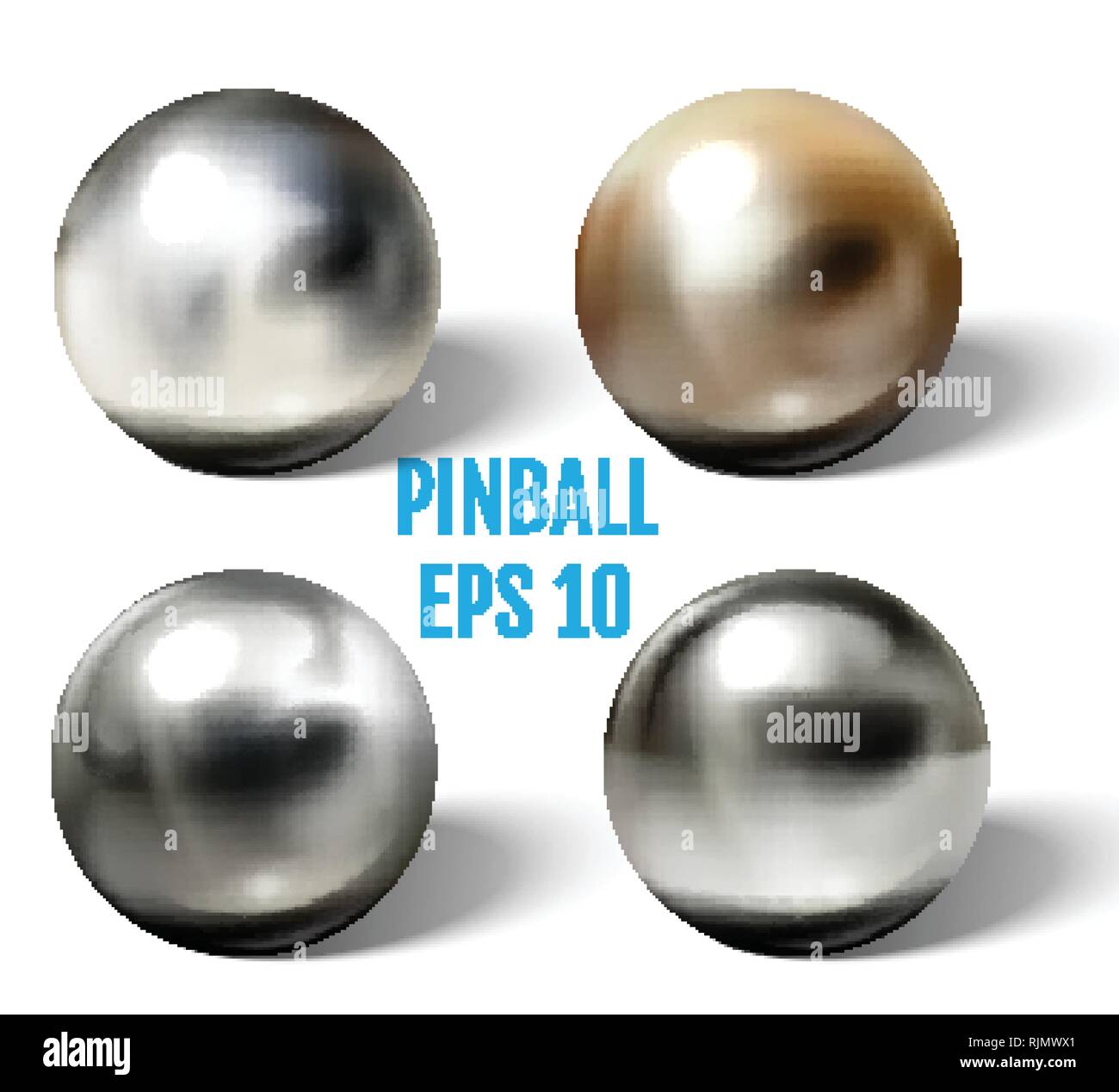 Stainless steel balls Stock Vector Images - Alamy