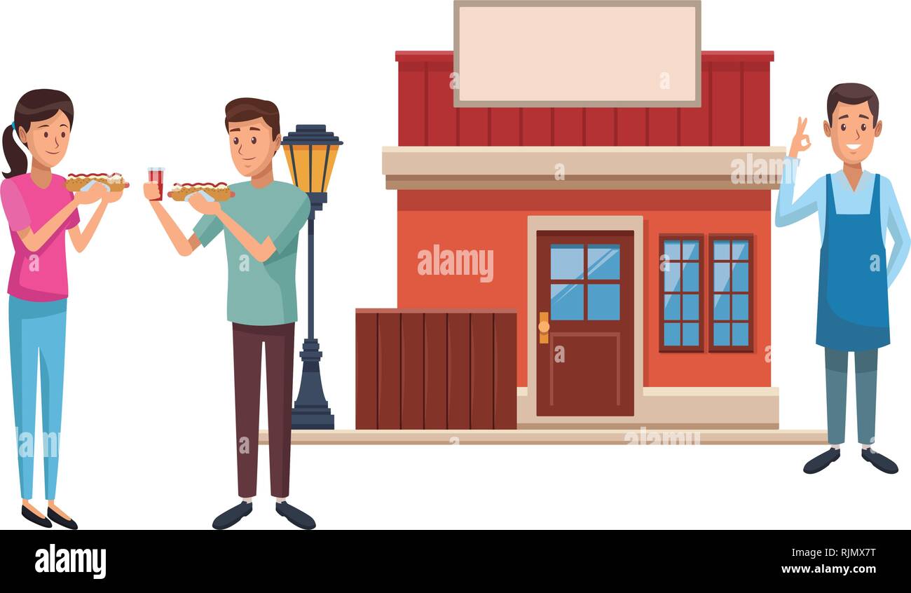 shopping store cartoon Stock Vector Image & Art - Alamy