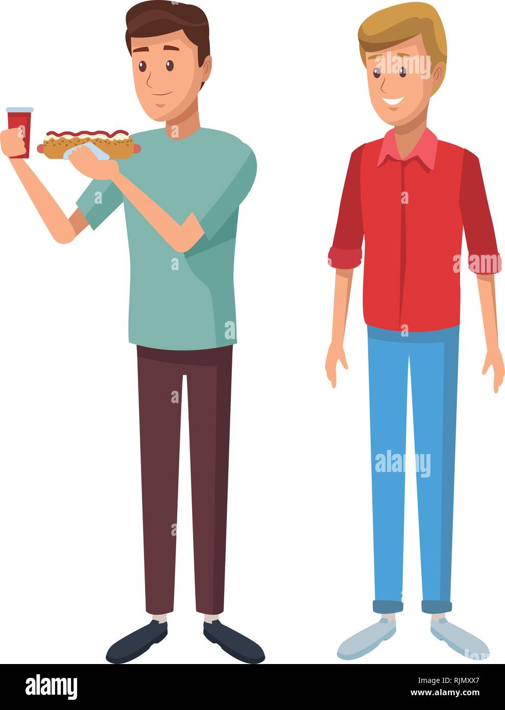 young men cartoon Stock Vector Image & Art - Alamy