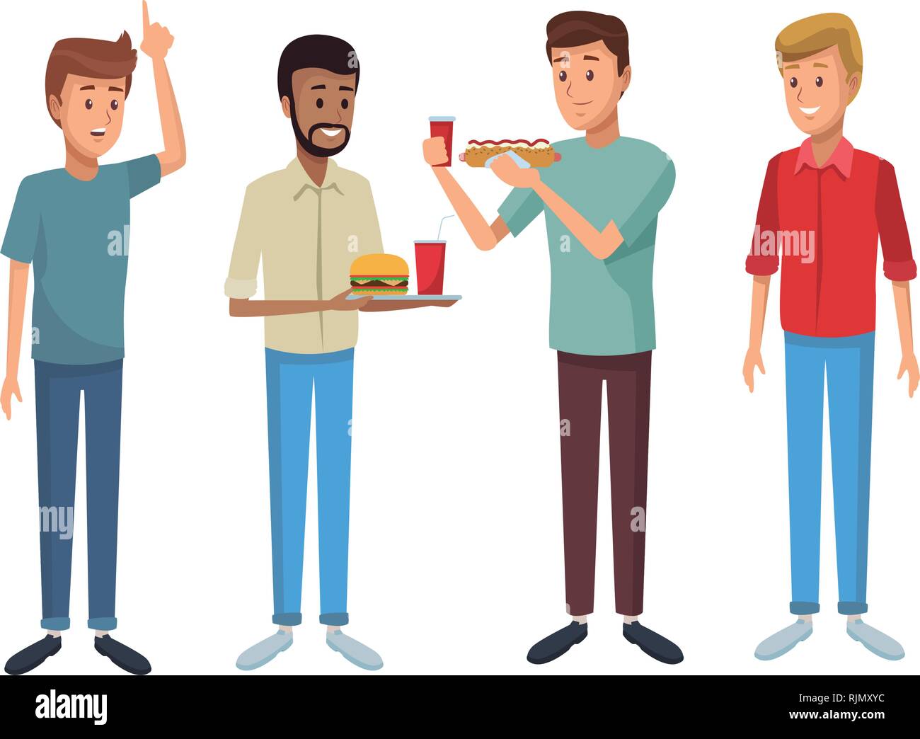 young men cartoon Stock Vector Image & Art - Alamy