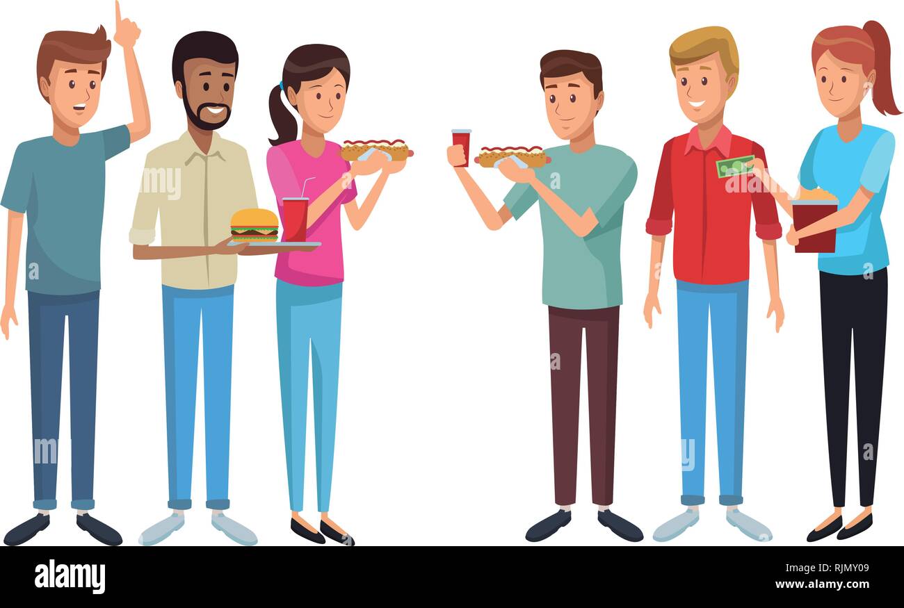 friends people cartoon Stock Vector Image & Art - Alamy