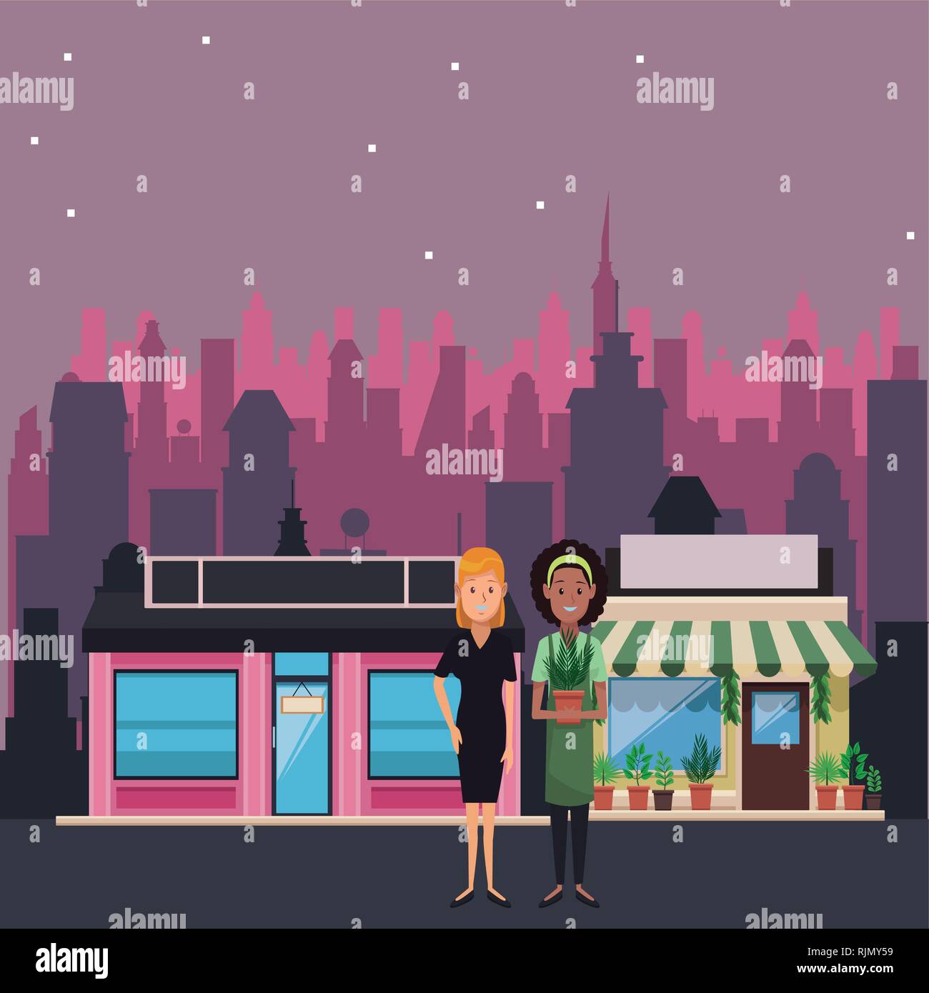 young women cartoon Stock Vector Image & Art - Alamy