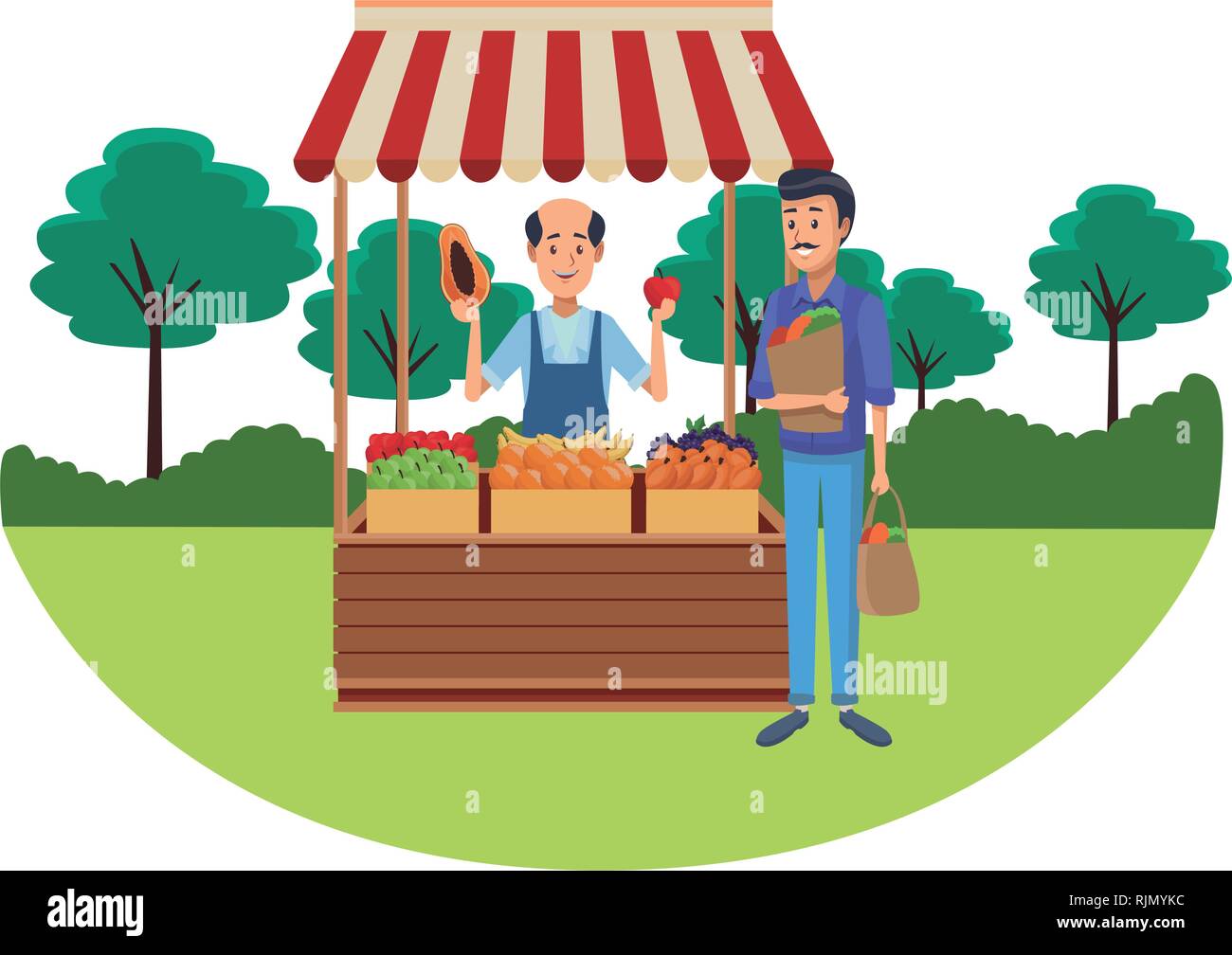 Grocery vegetable fruit balanced diet Stock Vector Images - Alamy