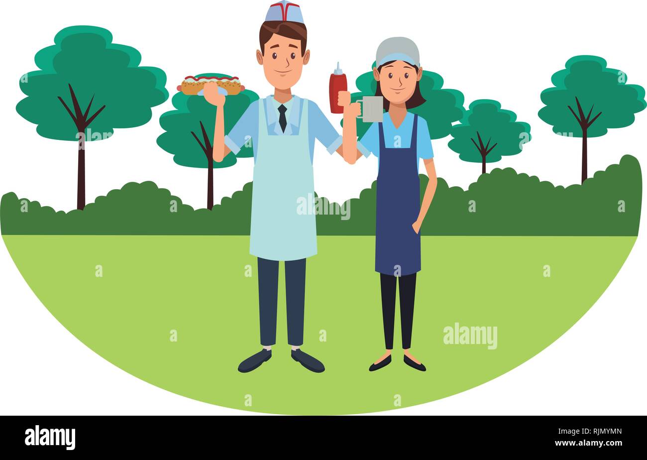 restaurant waitress cartoon Stock Vector Image & Art - Alamy