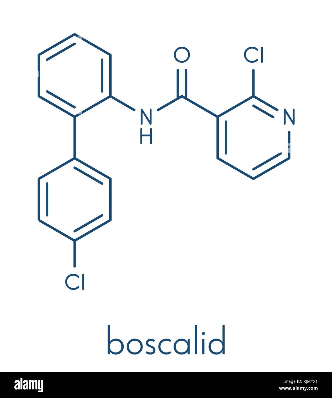 Boscalid fungicide molecule. Skeletal formula Stock Vector Image & Art ...