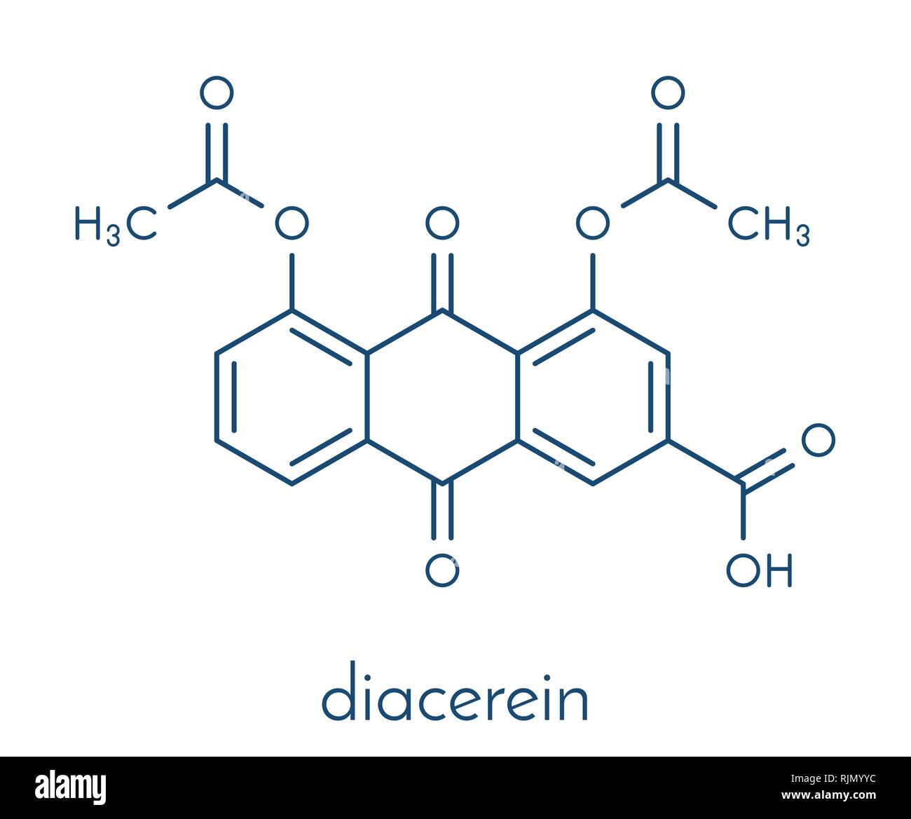 Diacerein drug molecule. Skeletal formula Stock Vector Image & Art - Alamy