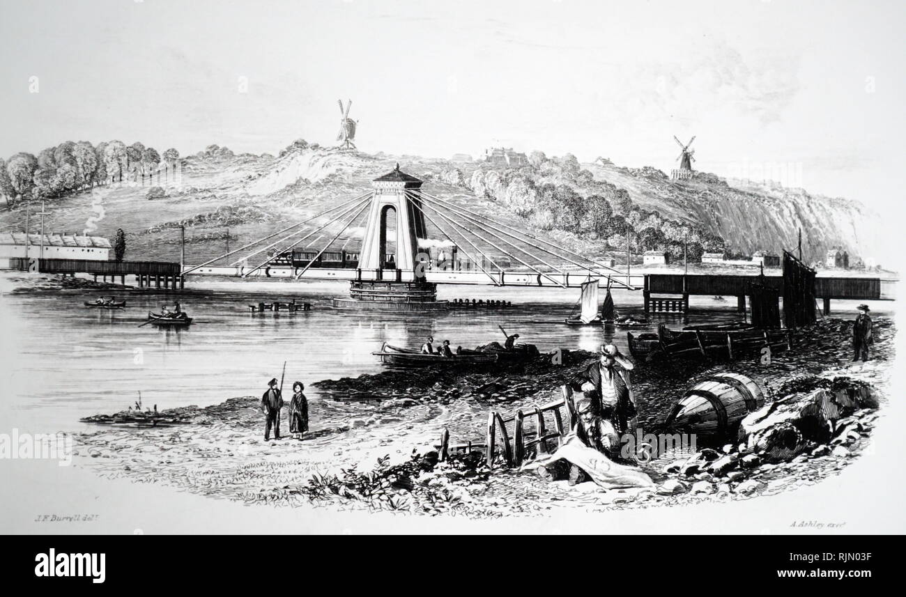 Illustration showing Swing bridge at Rye on the SOUTH EASTERN RAILWAY ...