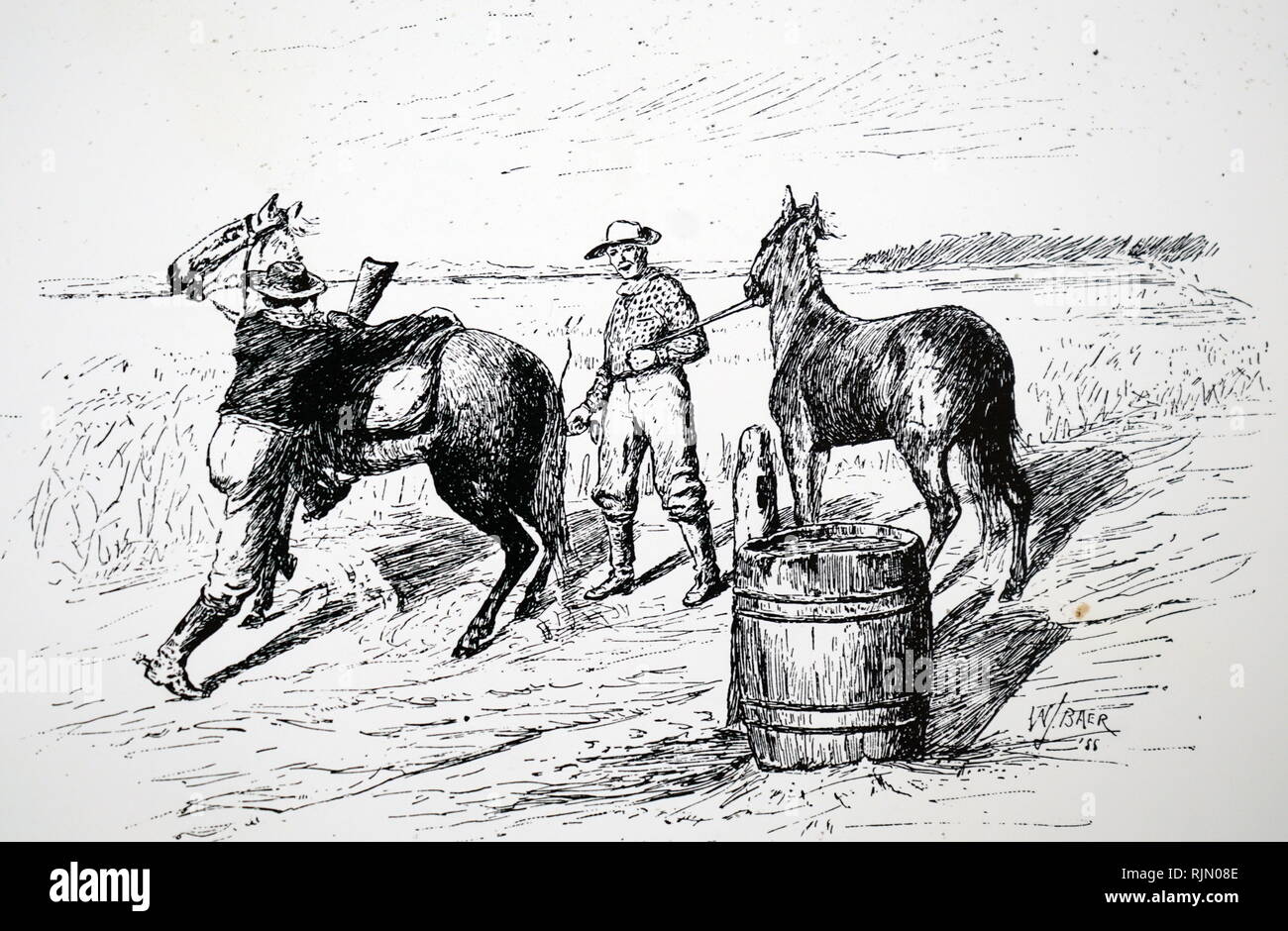 Illustration pony express hi-res stock photography and images - Alamy