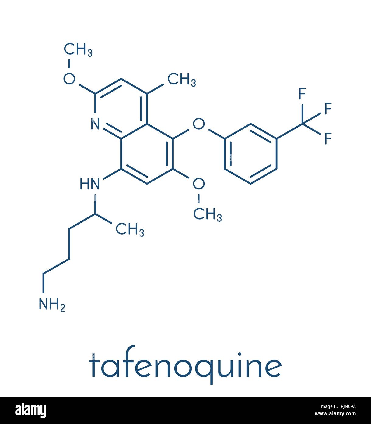 Tafenoquine malaria drug molecule. Skeletal formula Stock Vector Image ...
