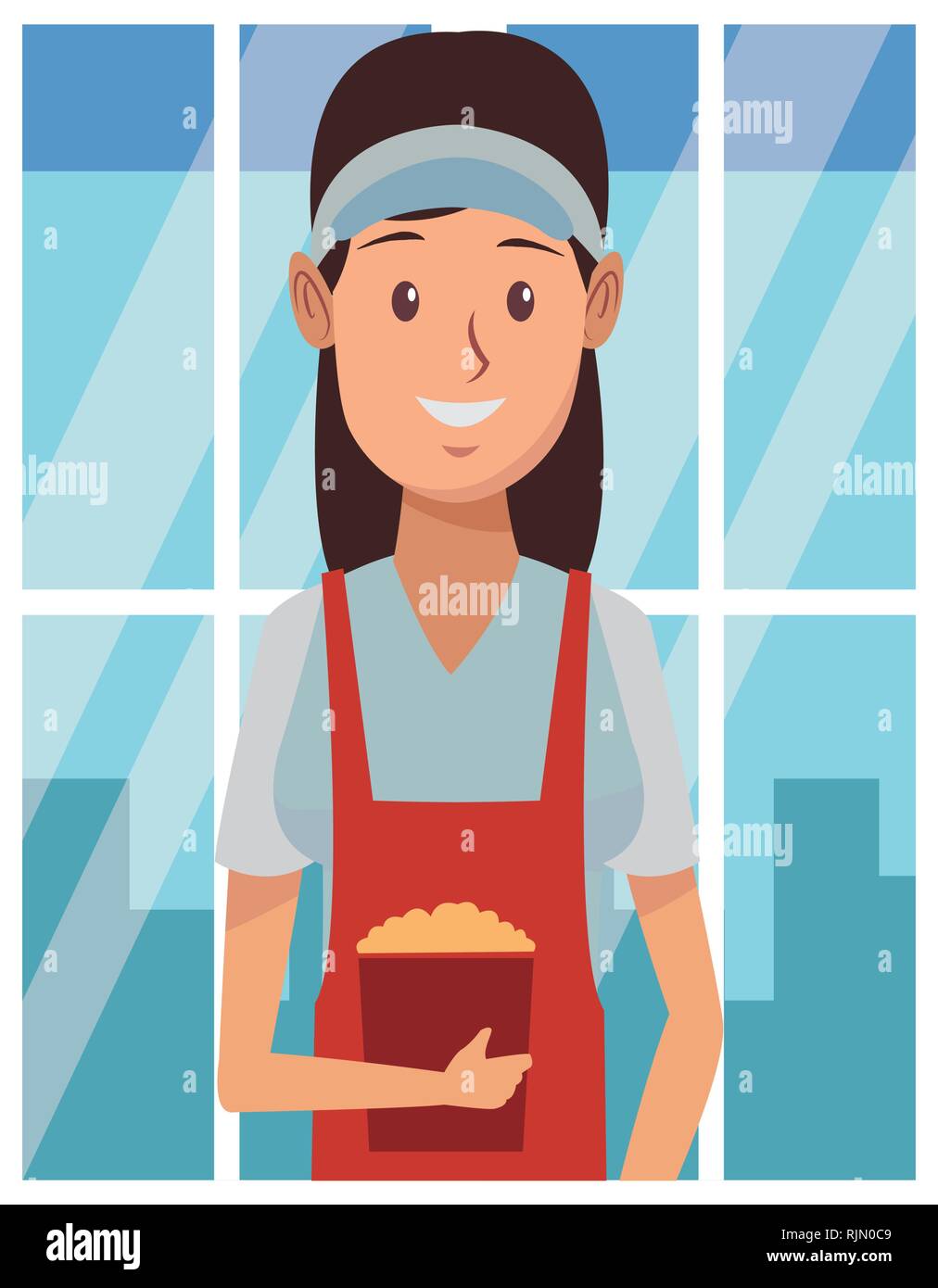 restaurant waitress cartoon Stock Vector Image & Art - Alamy