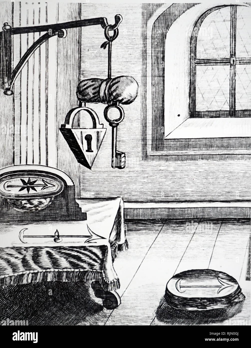 Illustration showing Lodestones used as magnets and compasses ...