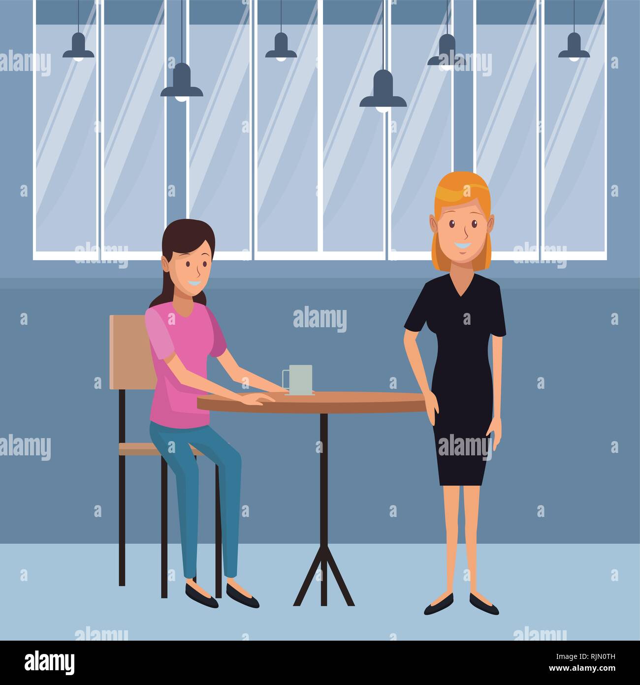 young women cartoon Stock Vector Image & Art - Alamy