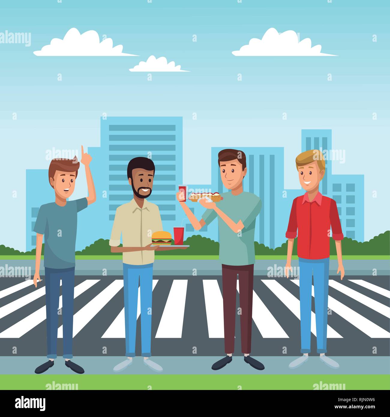 young men cartoon Stock Vector Image & Art - Alamy