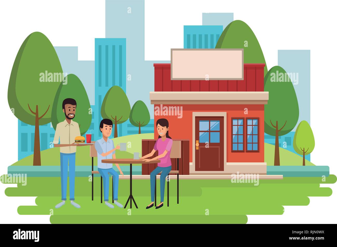 shopping store cartoon Stock Vector Image & Art - Alamy