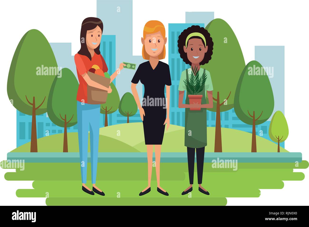 young women cartoon Stock Vector Image & Art - Alamy