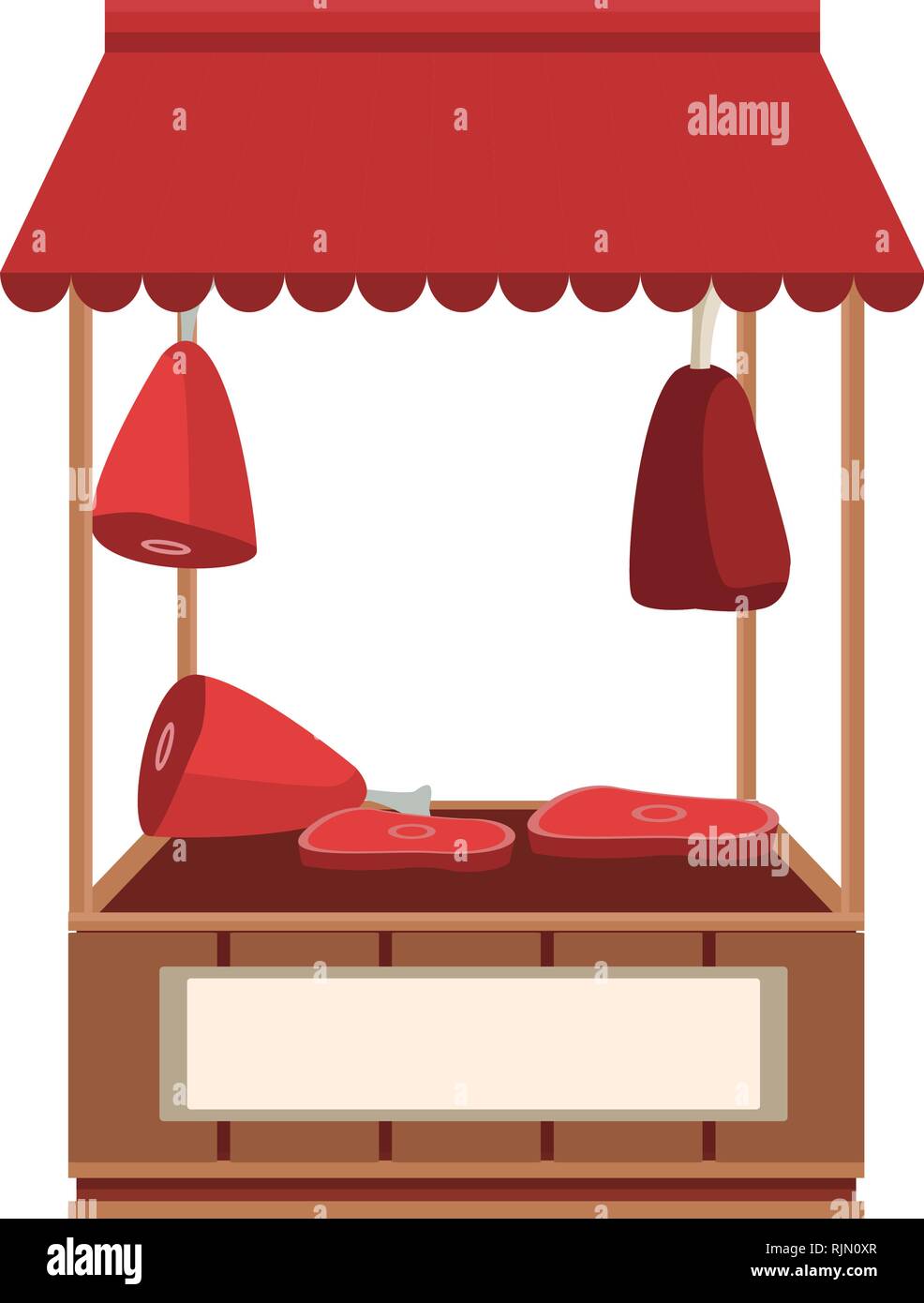 butcher stand cartoon Stock Vector Image & Art - Alamy