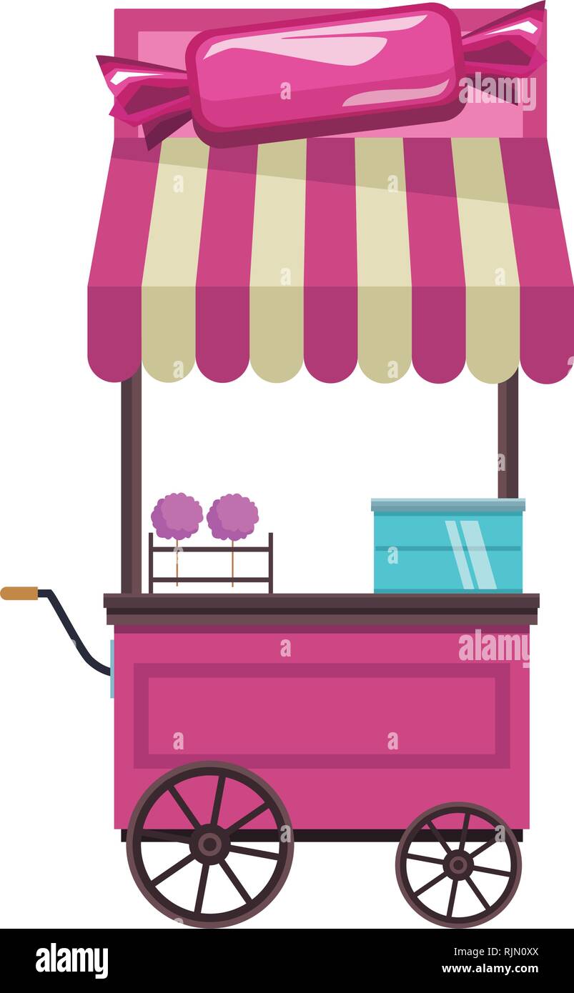 Cartoon Cotton Candy Stand