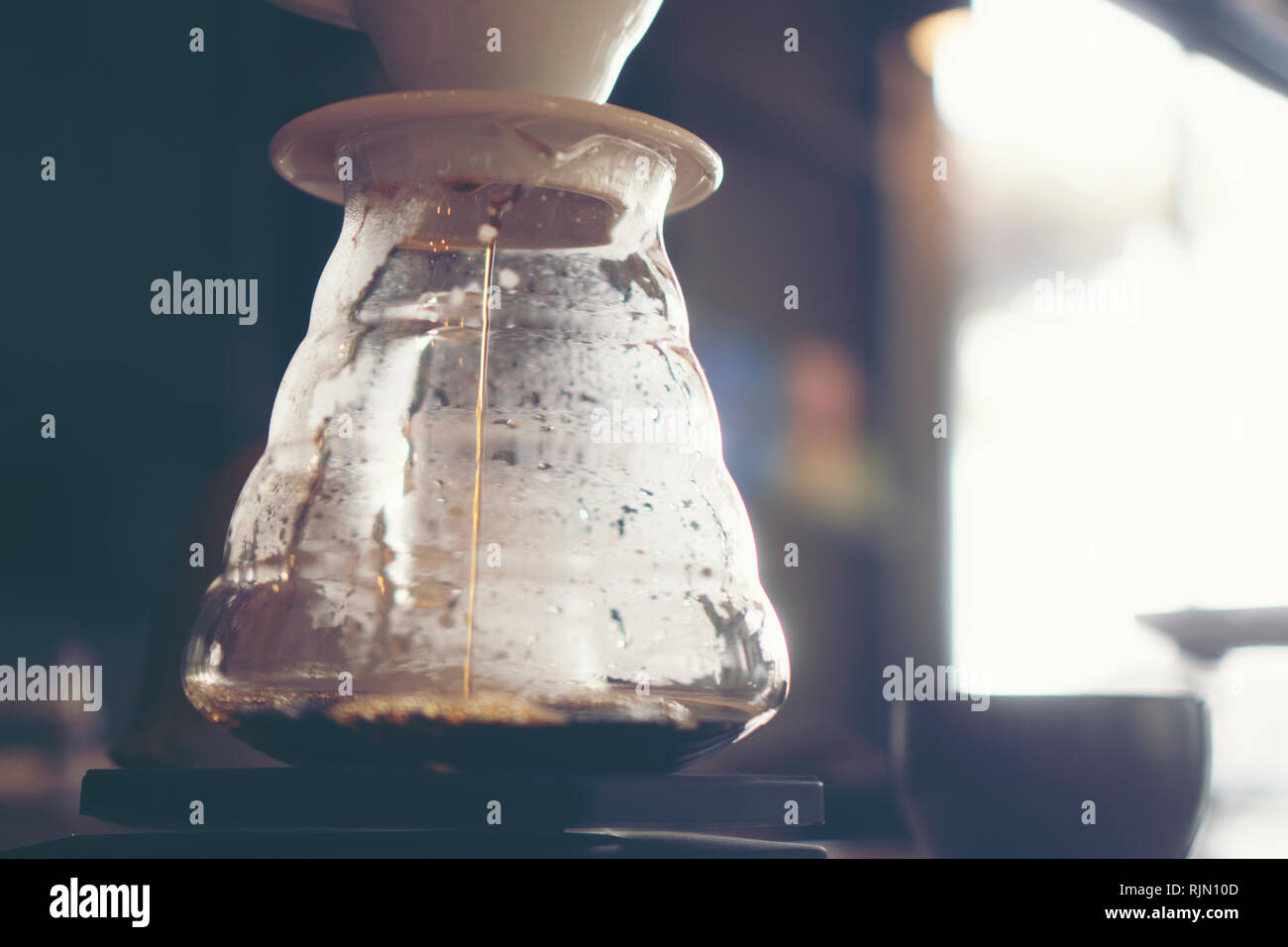 drip coffee, filter coffee in cafe Stock Photo - Alamy