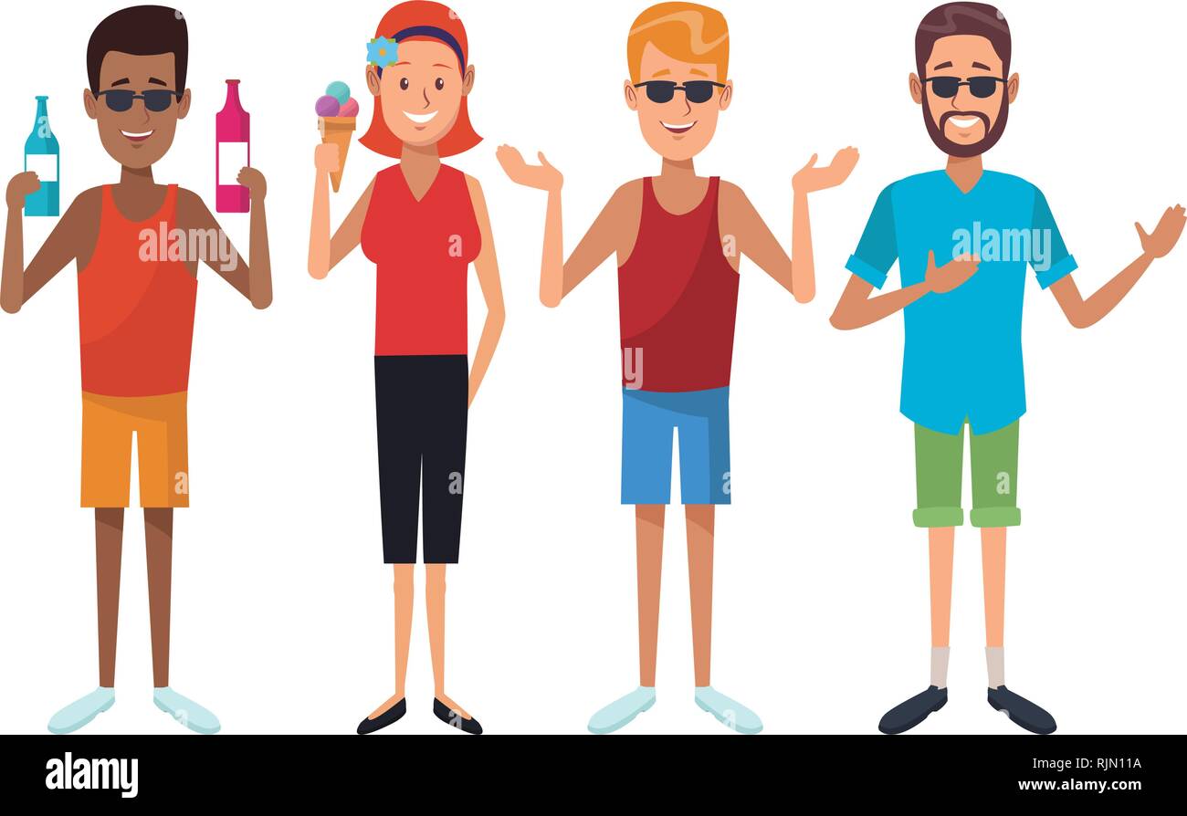 young friends cartoon Stock Vector Image & Art - Alamy