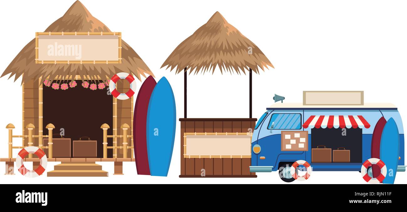 beach summer cartoon Stock Vector Image & Art - Alamy