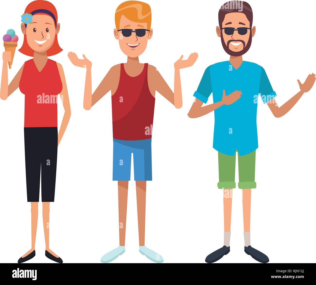 young friends cartoon Stock Vector Image & Art - Alamy