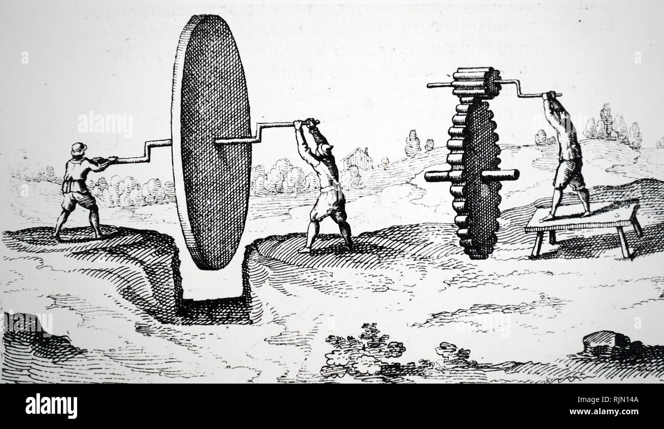 Illustration showing that less effort is needed to rotate a body using ...