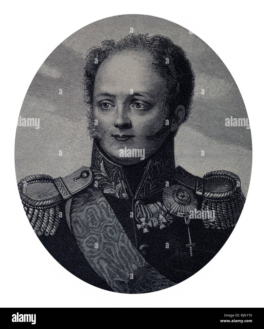 Illustration showing Alexander I (1777 – 1825) reigned as Emperor of ...